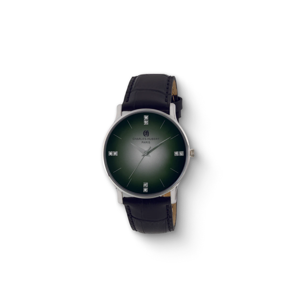 Charles-Hubert Stainless Steel Quartz Watch 4002-GN | Jewelry Factory
