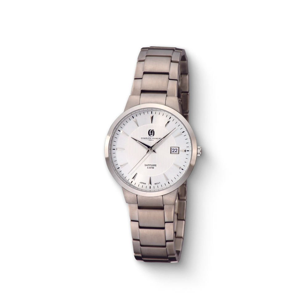 Sleek Titanium Quartz Watch 3987-W | Jewelry Factory